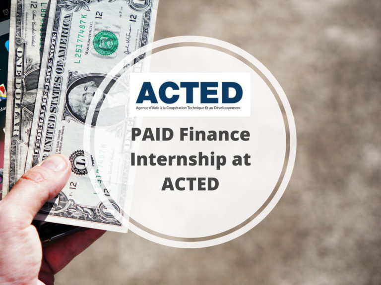 PAID Finance Internship at ACTED - New paid internships 2024