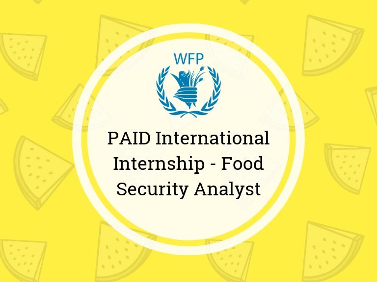 PAID International Internship - Food Security Analyst - New paid ...